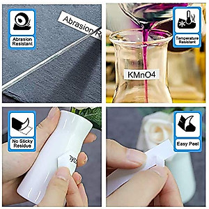 6 Pack Compatible with Brother P Touch 12mm 0.47 Inch Laminated TZ Label Maker Tape TZe TZ Label Tape for Brother Ptouch PT-D220 PT-D210 PT-H110 PT-D410 D600, White/Silver/Red/Blue/Yellow/Green