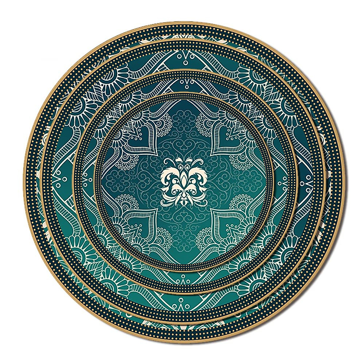 16-Piece Dinnerware Set, Round Dinner Plates , Dish set for 4,Scratch Resistant, Lead-Free, Microwave, Oven, and Dishwasher Safe