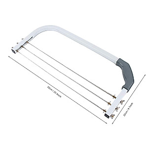 Adjustable Cake Slicer, Stainless Steel 3- Wires Cake Cutter and Leveler Layer Cakes Baking Tool for 20in Cake 20.5x8.7in