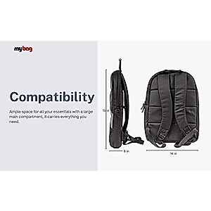 HP Wings Backpack for 15.6'' Inch (39.6 cm) Laptop/Chromebook/Mac (Black) 1D0M4PA