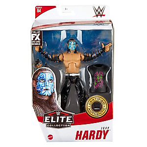 WWE Jeff Hardy Elite Collection Action Figure, 6-in Posable Collectible Gift for WWE Fans Ages 8 Years Old & Up [Colors May Vary]