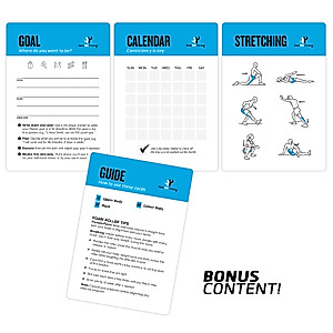 NewMe Fitness Foam Roller Workout Cards, Instructional Fitness Deck for Women & Men, Beginner Fitness Guide to Training Exercises at Home or Gym