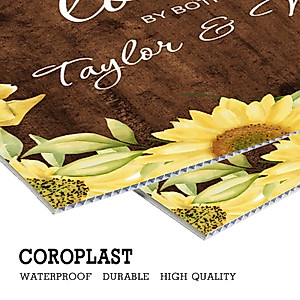 Autravelco Welcome to Our Wedding Lawn Signs with Stakes 12x18 Inch Display Date & Couple Name Customized Lawn Sign for House Rent Lawn Yard Decorations