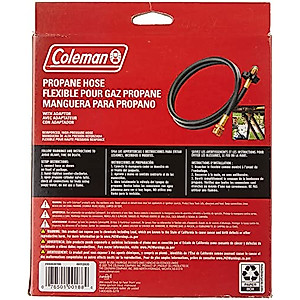 Coleman Gas Grill | Portable Propane Grill | RoadTrip 285 Standup Grill, Black & High-Pressure Propane Hose and Adapter