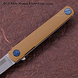 EZSMITH G10 Handle Making Sheet - (Brick/Black) - (3 x 12 x .250 Inches) - (USA Made) - for Knife & Tool Handles, Gun Grips, Inlays, Art Projects