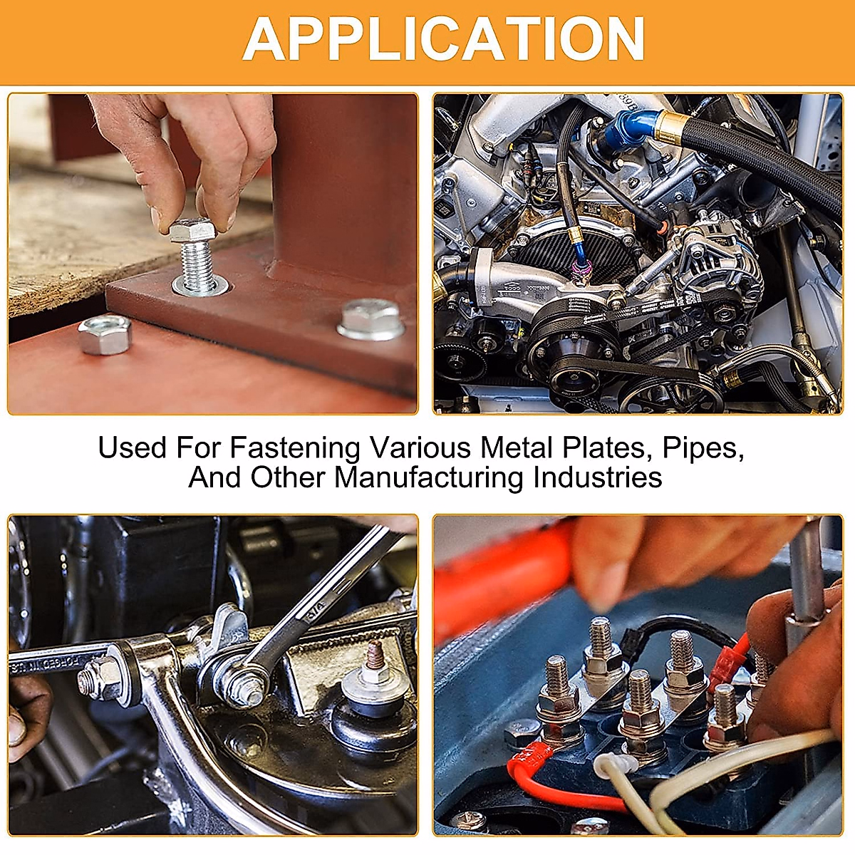 MroMax 15Pcs M6 x 70mm Hex Head Screws Bolts, 304 Stainless Steel 18-8, Fully Threaded, External Hex Drive, for Mounting Chair, Handles, Rail, Pump, Wheels, Antenna Parts, Boat and Plastic Bumpers