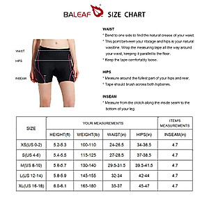 BALEAF Women's Cycling Shorts Padded Bike Shorts Biking Bicycle Spin Underwear Gel UPF 50+ Wine Red S