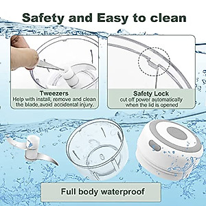 Electric-Herb-Grinder-Large-3.4oz-USB Rechargeable, 3.5'' Powerful Grinder for Dry and Fresh Herbs and Spices, Portable Waterproof, Better Control of Herb Coarseness, Practical and Muntifuctional Gift