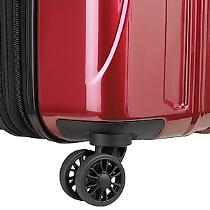 DELSEY PARIS Helium Aero Hardside Expandable Luggage with Spinner Wheels, Brick Red, Checked-Medium 25 Inch