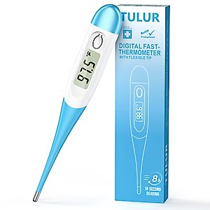 Thermometer for Adults with 8 Seconds Fast Accurate Reading, Baby Thermometer for Oral, Rectal or Under Arm Use, Digital Thermometer with Fever Alarm, Large LCD Display