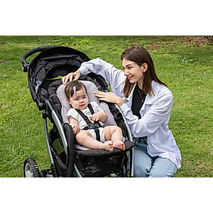 Long-Ci Baby&Toddler Head Support Reversible with Neck Body Pad for Car Seats,Strollers&Bouncers Grey