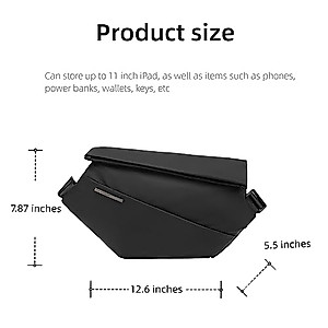 Wowzeesic Crossbody Bag Casual Daypack Quick Access, Expandable, Multipurpose Waterproof Chest Shoulder Backpack for Travel Work Outdoor (Black)