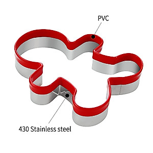 SurgeHai Cookie Cutters Set of 3, Gingerbread Man Cookie Cutter Tools