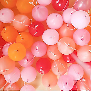 PartyWoo Coral Balloons, 60 pcs Coral Latex Balloons, Peach Balloons, Gold Confetti Balloons, Jumbo Peach Balloons for Coral Birthday Decorations, Coral Party Decorations, Coral Wedding Decorations