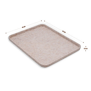 Welaxy felt tray Lid for Storage Bins Drawer Organizer bin cap of the box (M, Oatmeal Lid)