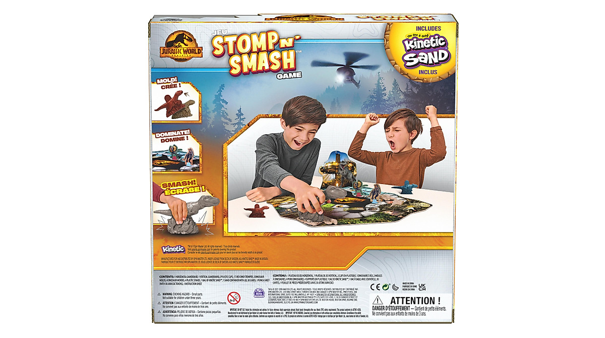 Spin Master Stomp N’ Smash Jurassic Board Game for Kids