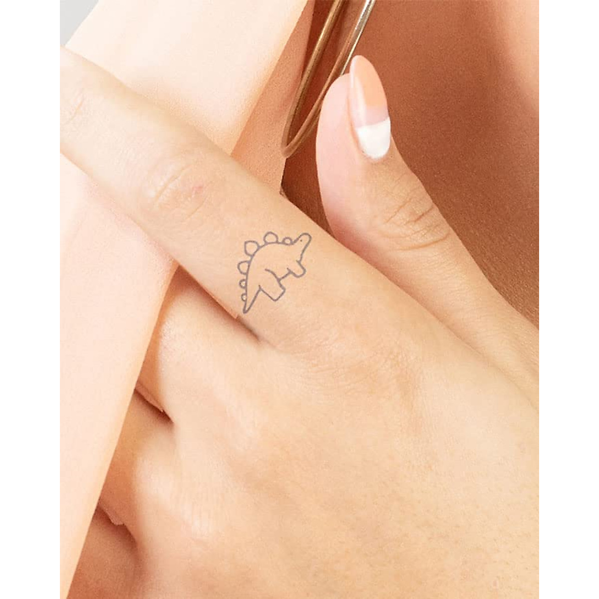 Inkbox Temporary Tattoos, Semi-Permanent Tattoo, One Premium Easy Long Lasting, Water-Resistant Temp Tattoo with For Now Ink - Lasts 1-2 Weeks, Stego, 1 x 1 in