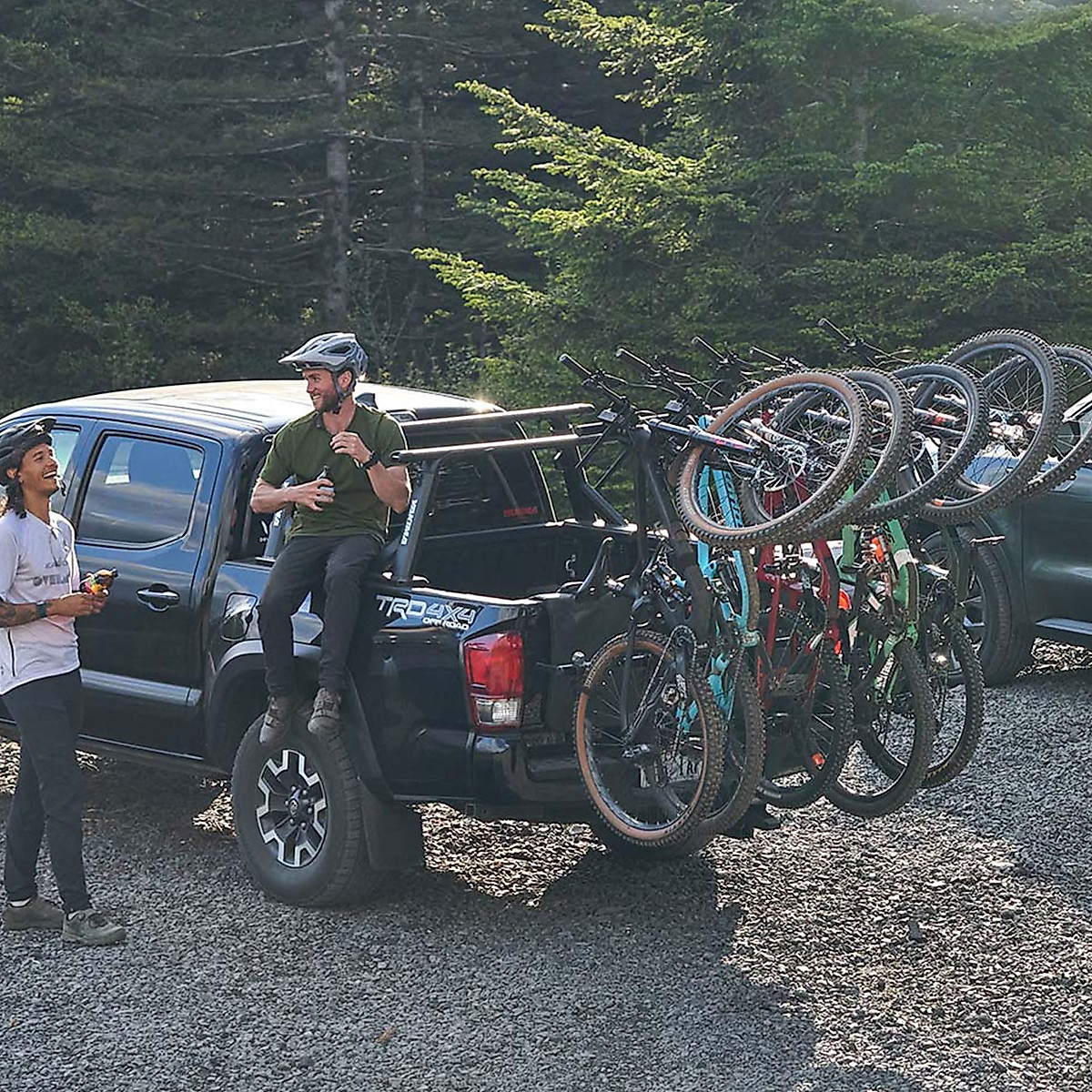 Yakima Versatile HangTight 6 Vertical Hanging Hitch Steel Bike Rack for 2 Inch Hitch Receivers with Fully Padded Cradles and Tilting Design, Black