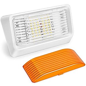 Kohree 320Lumen LED RV Porch Light Exterior Utility Light 12v Lighting Fixture, Replacement Lighting for RVs, Trailers, Campers, 5th Wheels. White Base, Clear and Amber Lenses Included