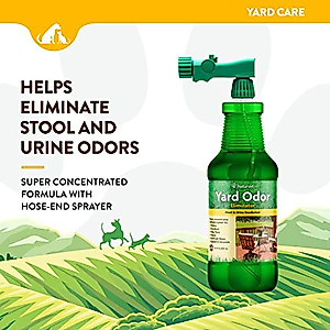 NaturVet – Yard Odor Eliminator – Eliminate Stool and Urine Odors from Lawn and Yard – Designed for Use on Grass, Plants, Patios, Gravel, Concrete & More – 31.6 oz Ready-to-Use with Nozzle