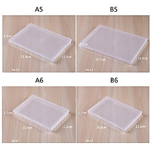 Paialco A5 Clear Plastic Storage Box, 6 x 8 Inch Flat Case Holder for Beads/Tools/Letters/Papers