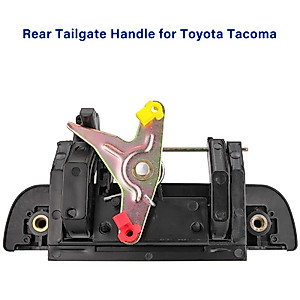 Premium Tailgate Handle Liftgate Latch Handle Compatible with Toyota Tacoma 1995-2004 Pickup,Replace# TO1915102, 6909035010, 69090-35010,Textured Black