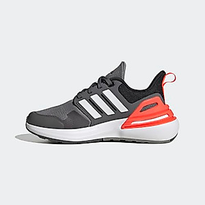 adidas Rapidasport Bounce Sneaker, Grey/White/Grey, 2 US Unisex Little Kid