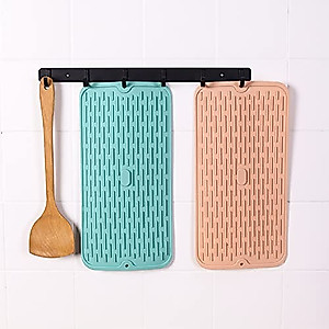 Silicone Dish Drying Mat, Kitchen Drying Mat Easy Clean for Multiple Usage Dry Mat for Dishes Silicone Drying Mat for Kitchen Counter Heat Resistant and Sink, Refrigerator Non Slip Dry Mat for Dishes