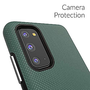 Crave Dual Guard for Samsung Galaxy S20 Case, Shockproof Protection Dual Layer Case for Samsung Galaxy S20, S20 5G - Forest Green