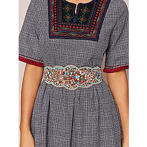 idealway Bohemian Women Belt Ethnic Strech Beaded Adjustable Waist Belly Chain Body Jewelry