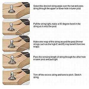 Wilkinson 6 Inline Chrome E-Z-LOK Post Guitar Tuners E-Z Post Guitar Tuning Keys Machine Heads with Mini Oval Button Chrome/Black/Gold