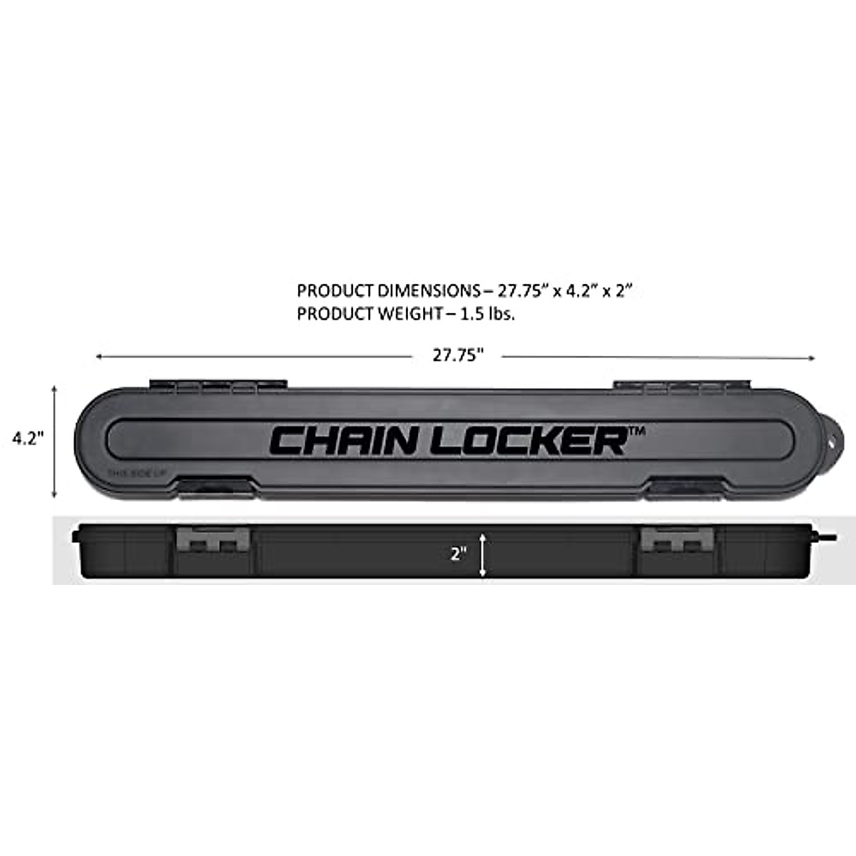 Chain Locker Original Chainsaw Chain Storage Case Orange Organization Box Universal for 6”, 8”, 10”, 12”, 14”, 16”, 18” and 20” Blade Chains Made in USA