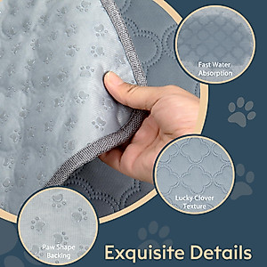 FunFurry Washable Guinea Pig Cage Liner - 2 Pack Reusable Washable Pee Pads，Waterproof Guinea Pig Bedding for Small Animal - Rabbit Bunny Hamster Puppy (Light Grey, 24" X 47" - 2 Pack)