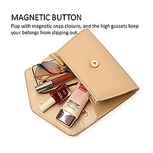 Patent Leather Envelope Clutch Womens Evening Handbag Stylish Shoulder Bag Purse for Christmas Wedding Party Prom (Nude-C) Standard