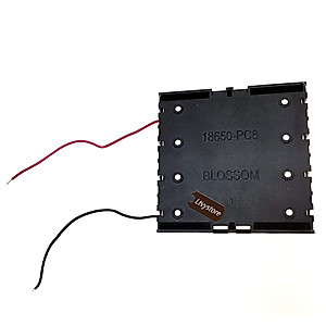 18650 Battery Case Holder, 3 Pcs 4 Slots x 3.7V 14.8Volt DIY Battery Storage Box, in Series Black Plastic Batteries Case for 4 x 18650 Ltvystore