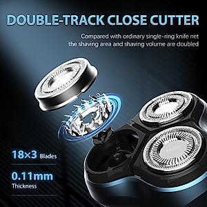 Sejoy Electric Razor for Men, Mens Electric Shavers, Rechargeable Electric Razor Shaving Machines, with Pop-up Trimmer, 1 Hour Fast Charging, 3D Floating Head, LCD Power Indicator