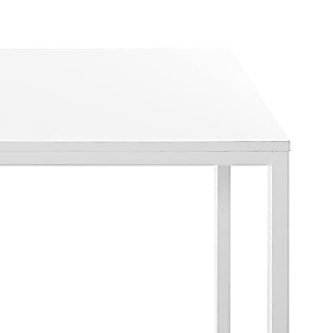 ZINUS Jennifer 55 Inch White Frame Desk / Computer Workstation / Office Desk / Easy Assembly, White