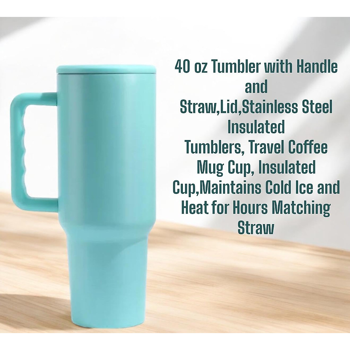 Kiki New York Tumbler with lid (Aqua Green)