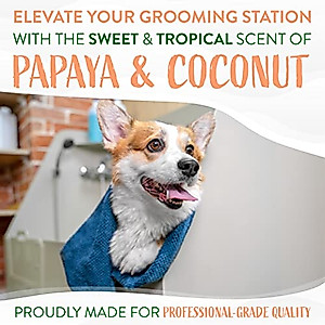 TropiClean 2-in-1 Papaya & Coconut Dog Shampoo and Conditioner | Natural Pet Shampoo Derived from Natural Ingredients | Cat Friendly | Made in the USA | 1 gallon