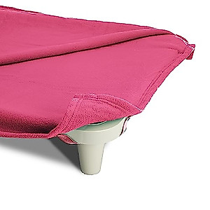 ROLLEE POLLEE Cot Blanket with Elastic Corner Straps for Preschool/Daycare, Super Soft, Fits Standard Size Mats and Cots, 50" x 55" (Pink, Single)