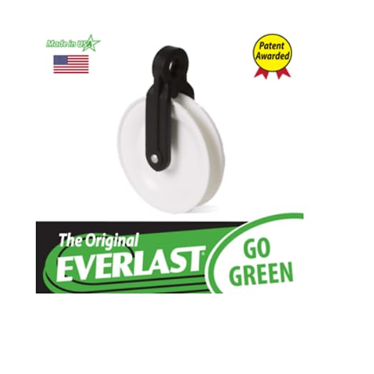 Everlast® #50 Pulley with 4-inch Wheel for Clotheslines and Other Pulley Applications. Weatherproof. The Original! Made in USA Since 1955 (2 Pack)