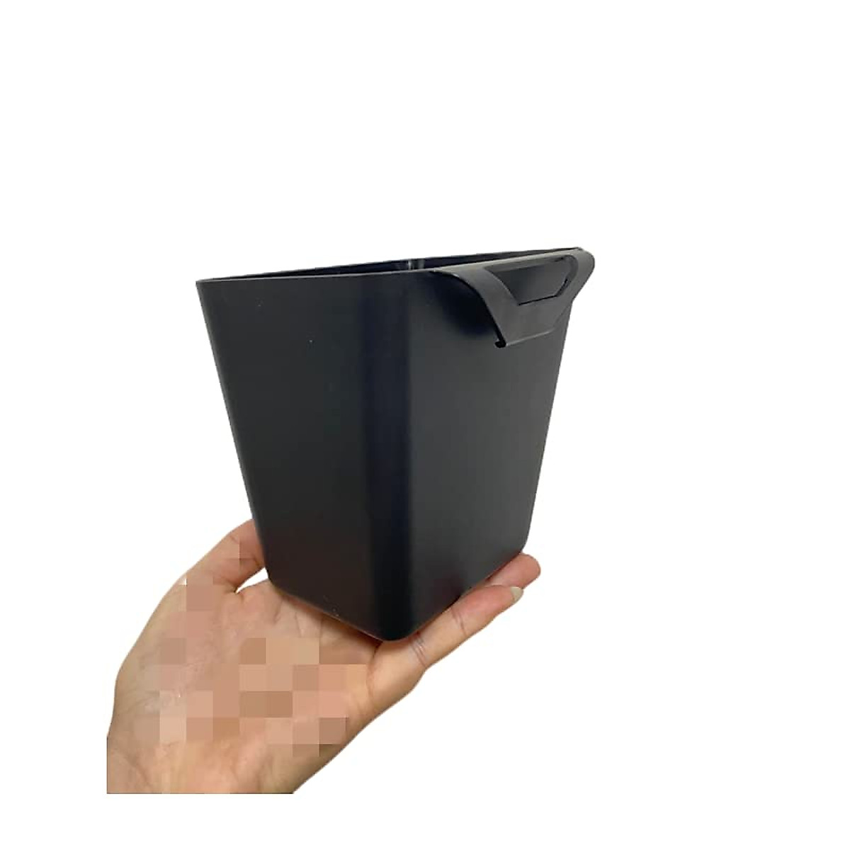 Rikyo 4Pack Hanging Cup Holders,Trolley Basket Storage,Rolling Cart Accessories,4.75x4 Hanging Holder Storage Containers Hanging Buckets Hanging Bins,Plant Container Holder (Black)