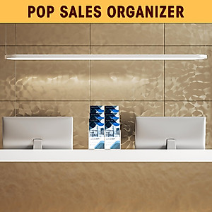 Vicenpal 3 Tier Acrylic Brochure Holder 4 x 9 Inch Brochure Display Stand Multi Pocket Magazine Holder Greeting Card Organizer Clear Literature Holder for Menu, Letter, Pamphlet, Sign, Desk(2 Pcs)