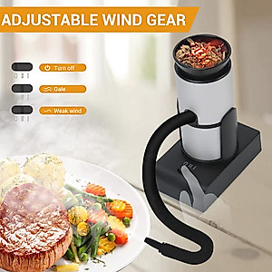 Smoking Gun, Portable Handheld Smoke Infuser, Cocktail Smoker, Cold Smoker Food Smoker Gun for Any Meat Cocktail Cheese BBQ Steak Beef, Sausage, Vegetable Salad, Drinks,Smoking Accessories (Adjustable, Wide Mouth)