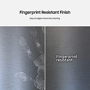 SAMSUNG 11.3 Cu Ft 24" Bottom Freezer Refrigerator, Slim Width for Small Spaces, Even Cooling, LED Lighting, Slide Shelf, RB10FSR4ESR/AA, Fingerprint Resistant Stainless Steel