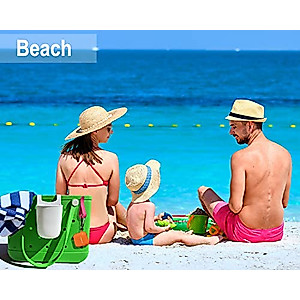 Aovaely 2 Pack Beach Bag Charms Hooks, Beach Bag Accessories Inserts for Hanging Key Cup Holder Tote Bag Accessories for Beach Camping