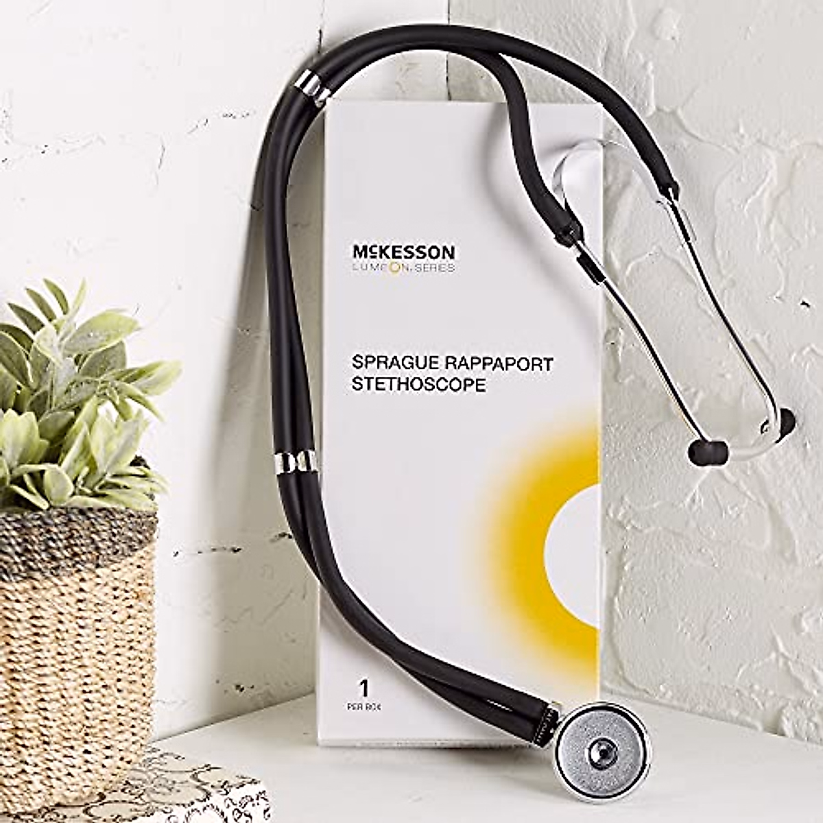 McKesson LUMEON Sprague Rappaport Stethoscope, Black, 1 Count