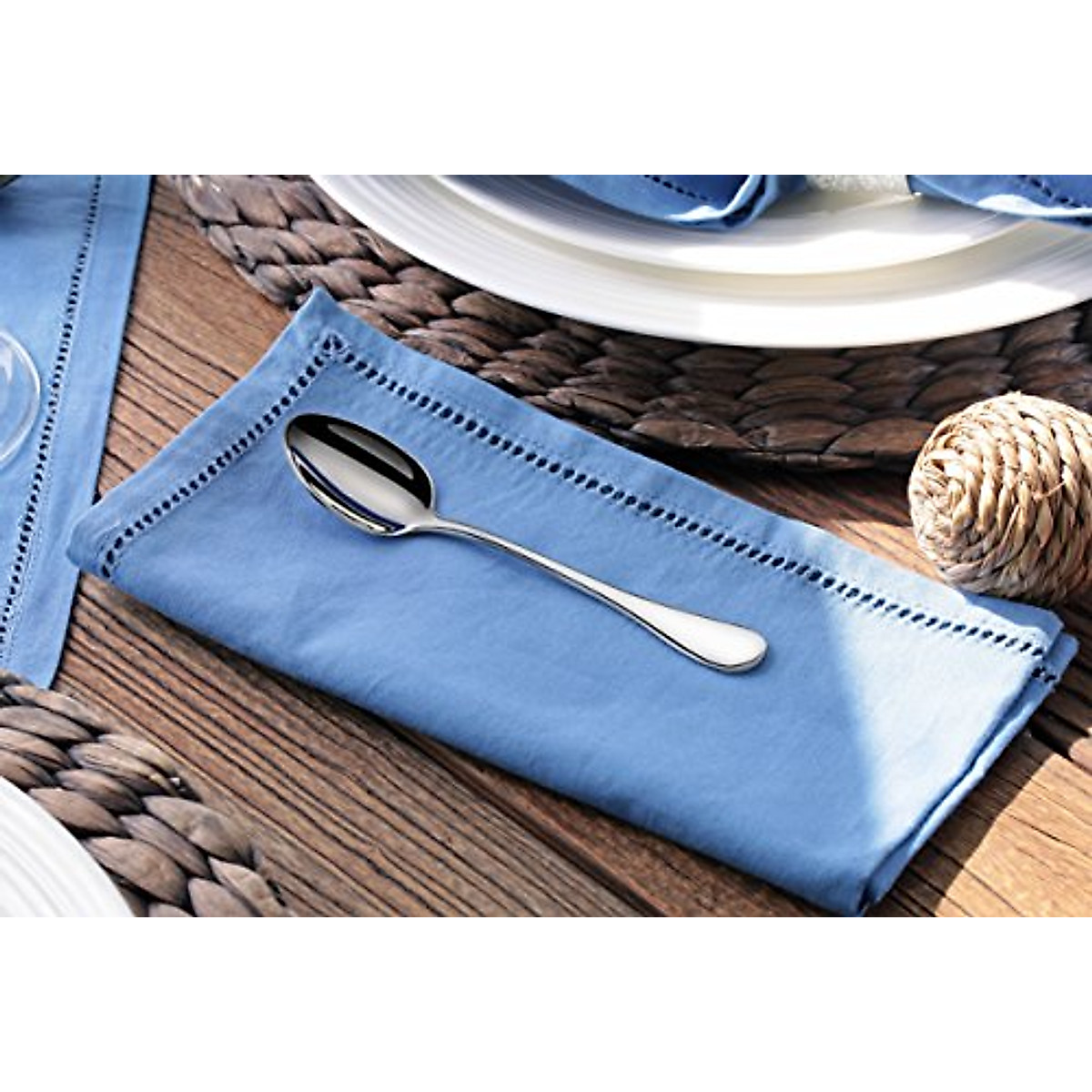 Artaste 59311 Rain 18/10 Stainless Steel Teaspoon, 6.25-Inch, Set of 12, Silver