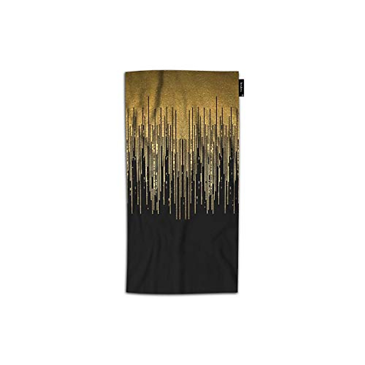 Beabes Gold Vertical Stripes Black Hand Towel Luxury Variable Width Lines Geometric Urban Soft Hand Towel for Sport Gym Bathroom Travel 30Lx15W Inch Polyester