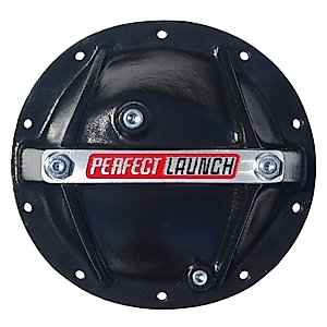 Proform 66668 Black Aluminum Differential Cover with Perfect Launch Logo and Bearing Cap Stabilizer Bolts for GM